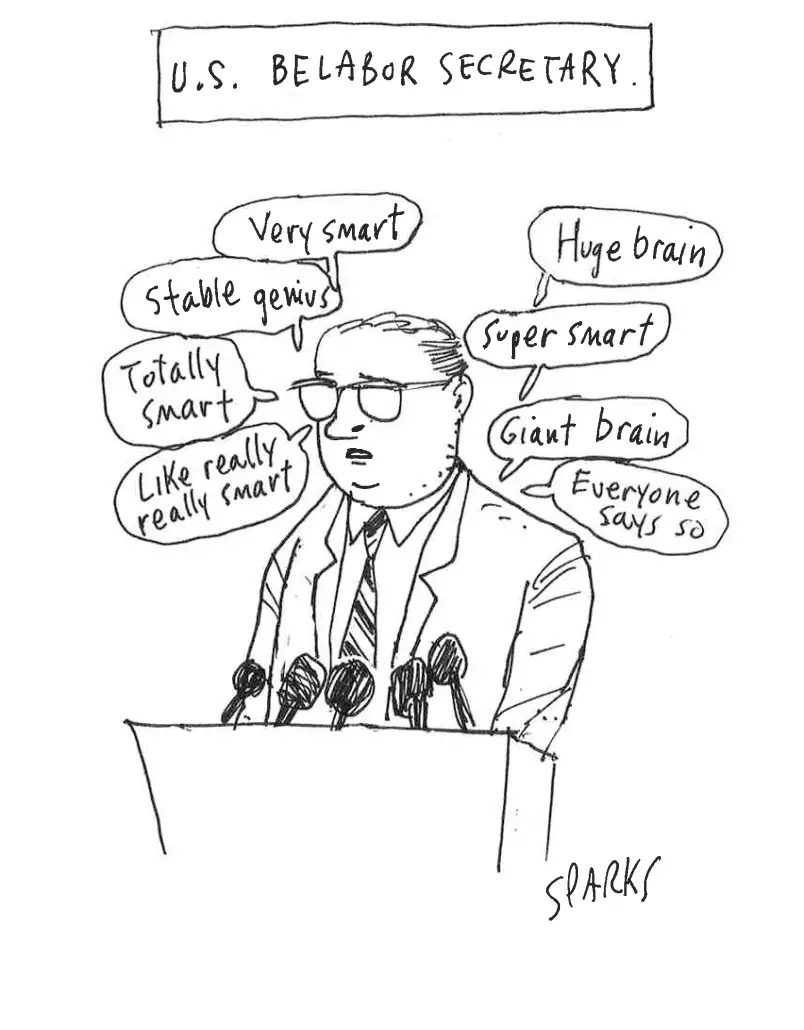 CARTOON: U.S. Belabor Secretary – Weekly Humorist