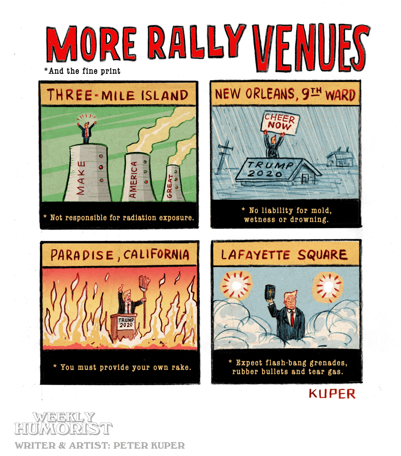 CARTOON: MORE RALLY VENUES – Weekly Humorist