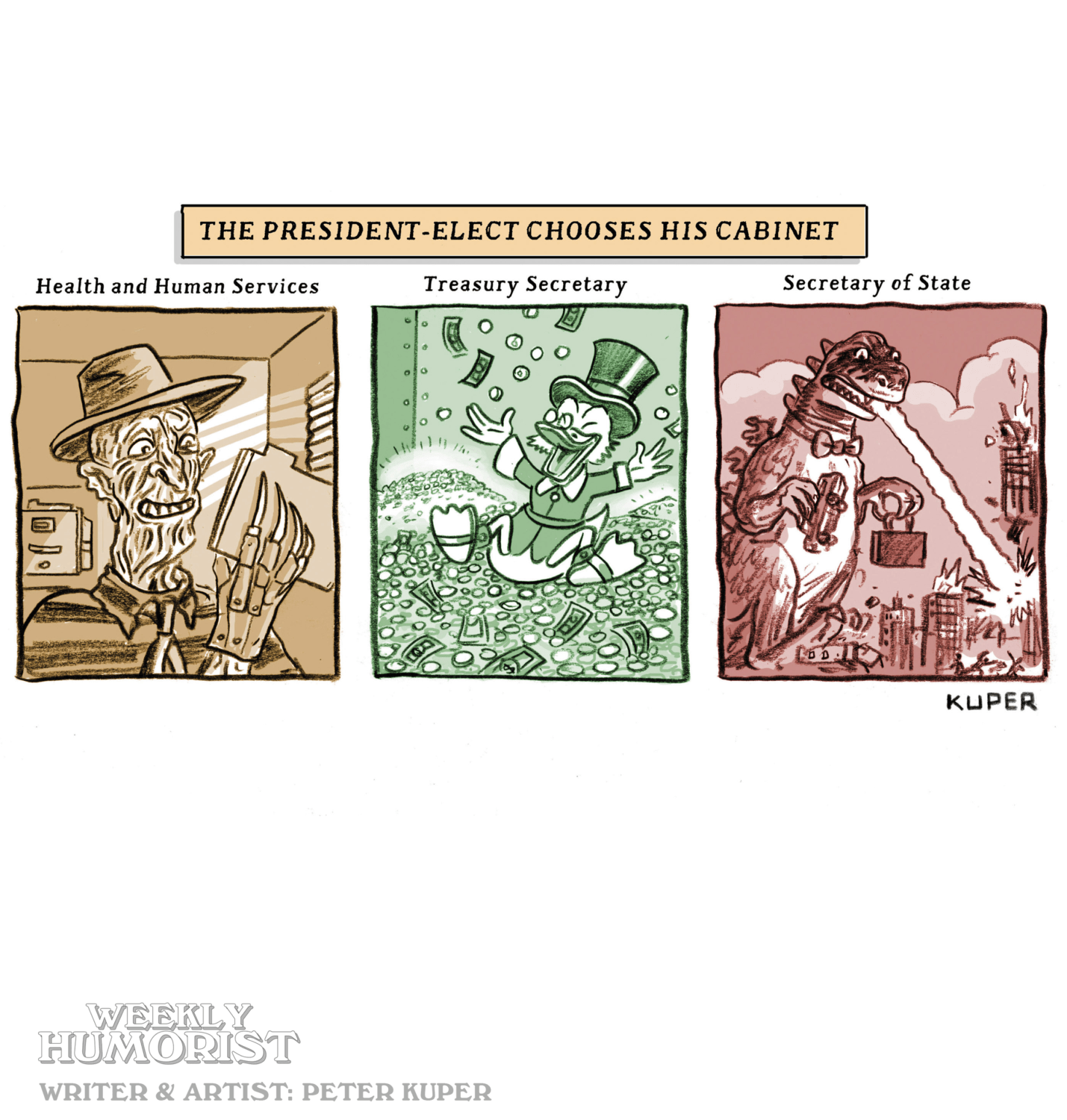 CARTOON: Cartoon: The President-Elect Choose His Cabinet – Weekly Humorist