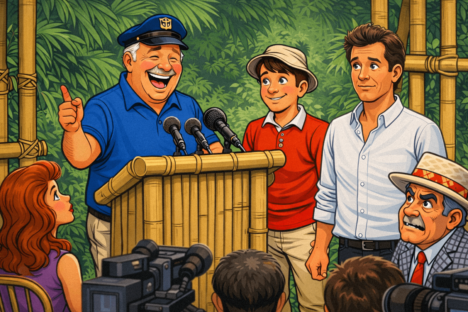 Gilligan’s Island Press Conference: The Skipper Declares Intentions to ...